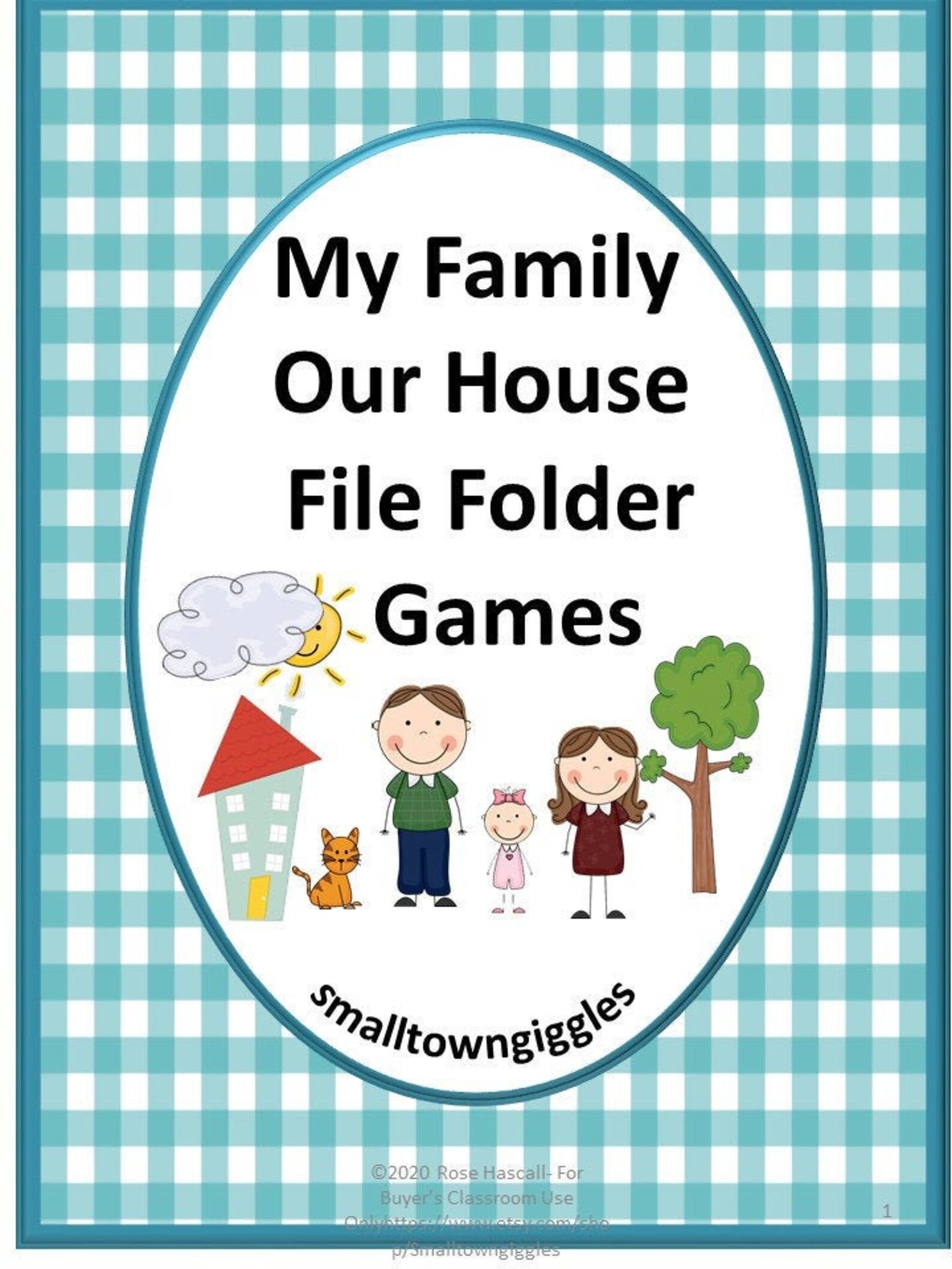 Preschool File Folder Games, Family, Math Teacher Printables, Digital ...