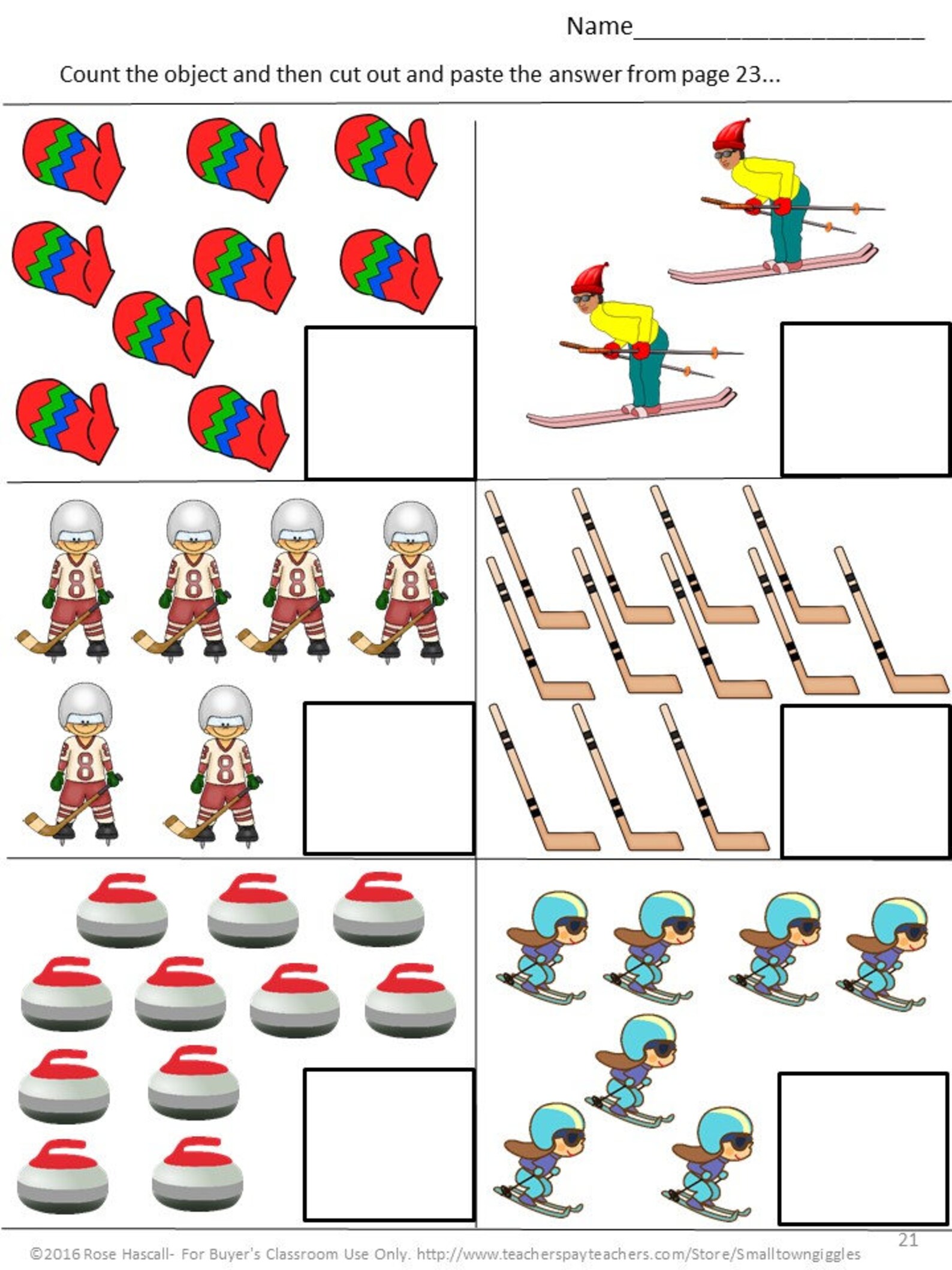 Winter Sports Math Literacy Worksheets Olympics Worksheets | Etsy