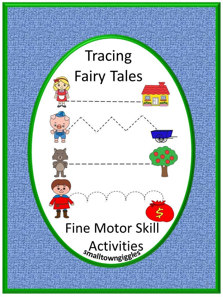 Fine Motor Skills Fairy Tales Tracing Activities P-K,K, Special ...