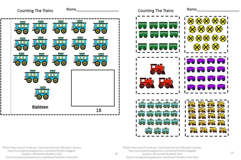 Counting From 1-20 Cut and Paste Little Book - Etsy