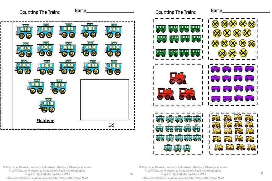 Counting From 1-20 Cut and Paste Little Book - Etsy