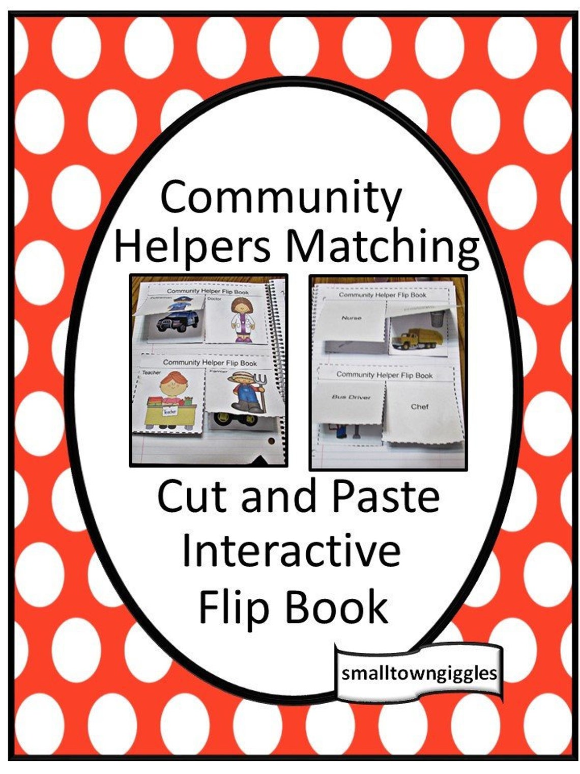 Community Helpers Interactive Cut and Paste Flip Book Special Ed, K-P ...