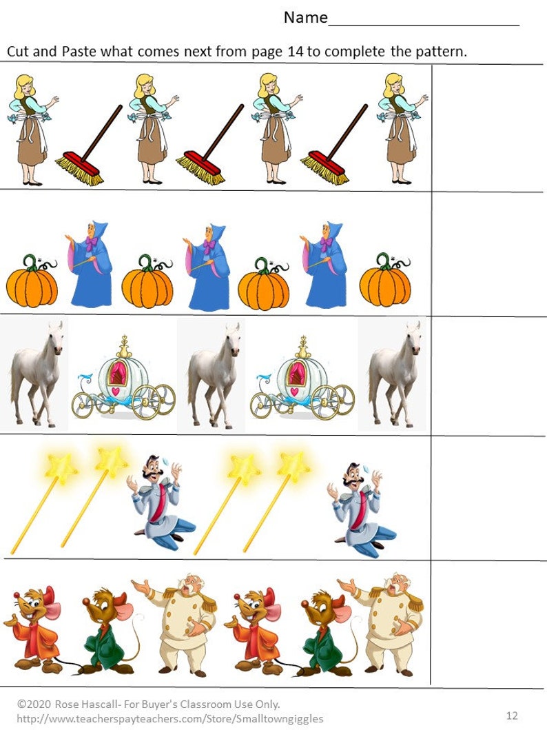 Distance Learning Cinderella Themed Worksheets, Pre-k, K, Special ...