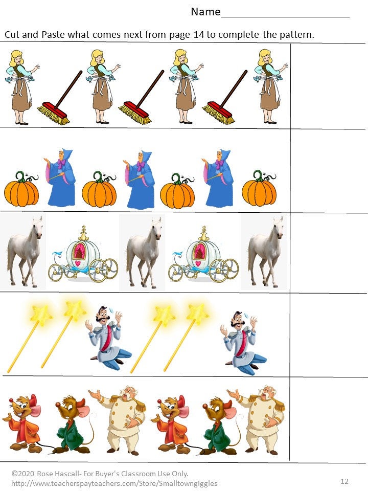 Distance Learning Cinderella Themed Worksheets, Pre-k, K, Special ...