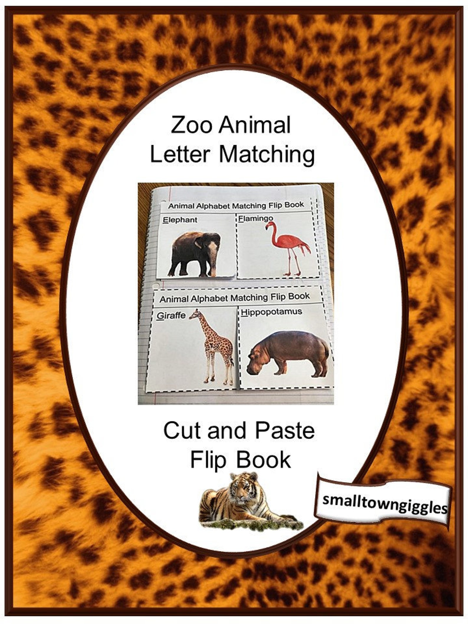 Zoo Animal Alphabet Uppercase Lowercaseletter Matching Cut and Paste ...