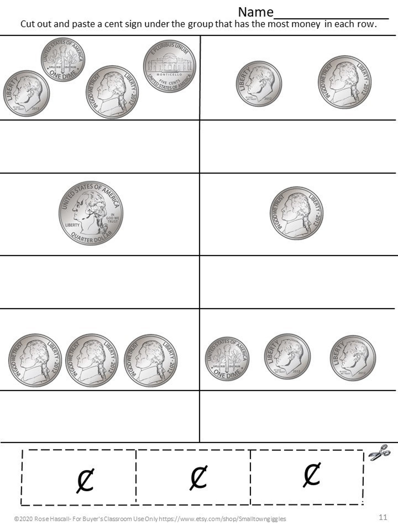 Coins Money Activities Counting Coins Identifying Coins Special ...