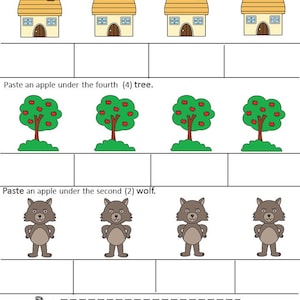 Little Red Riding Hood Kindergarten Math Literacy Cut and Paste ...