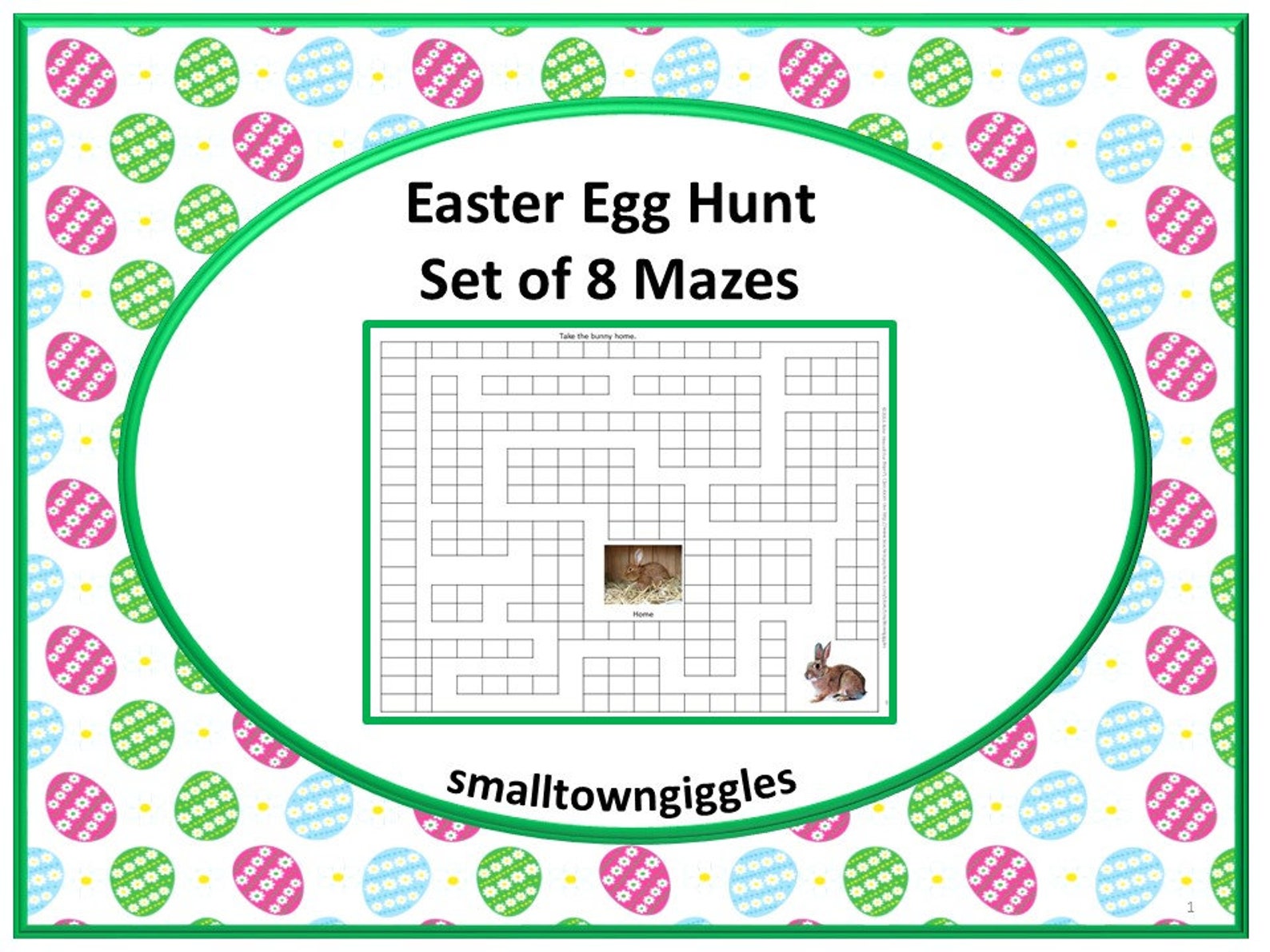 Easter Egg Hunt Set of 8 Mazes Early Finishers, Morning Work, Centers ...
