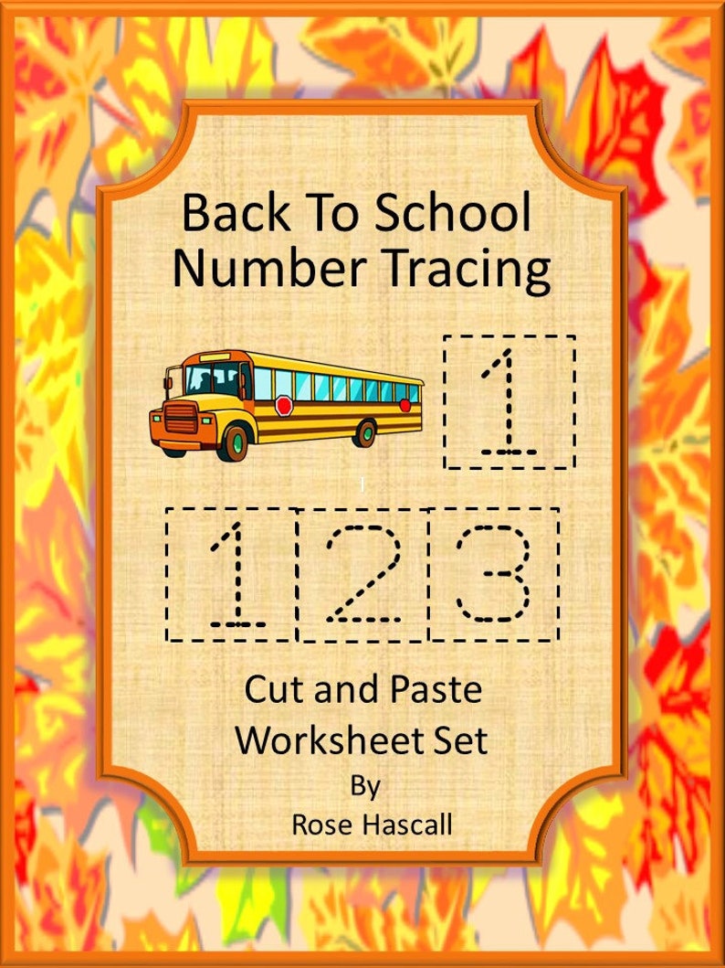 Number Tracing 1-10, Numbers Cut and Paste Worksheets,kindergarten ...