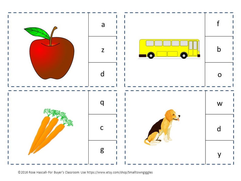 Alphabet Clip Cards, Special Education, ABC Activities, Lower Case ...