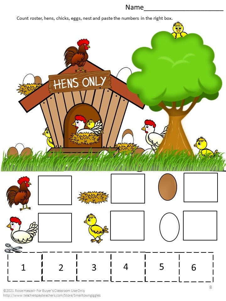 Collection of Fun Counting Worksheets. - Etsy