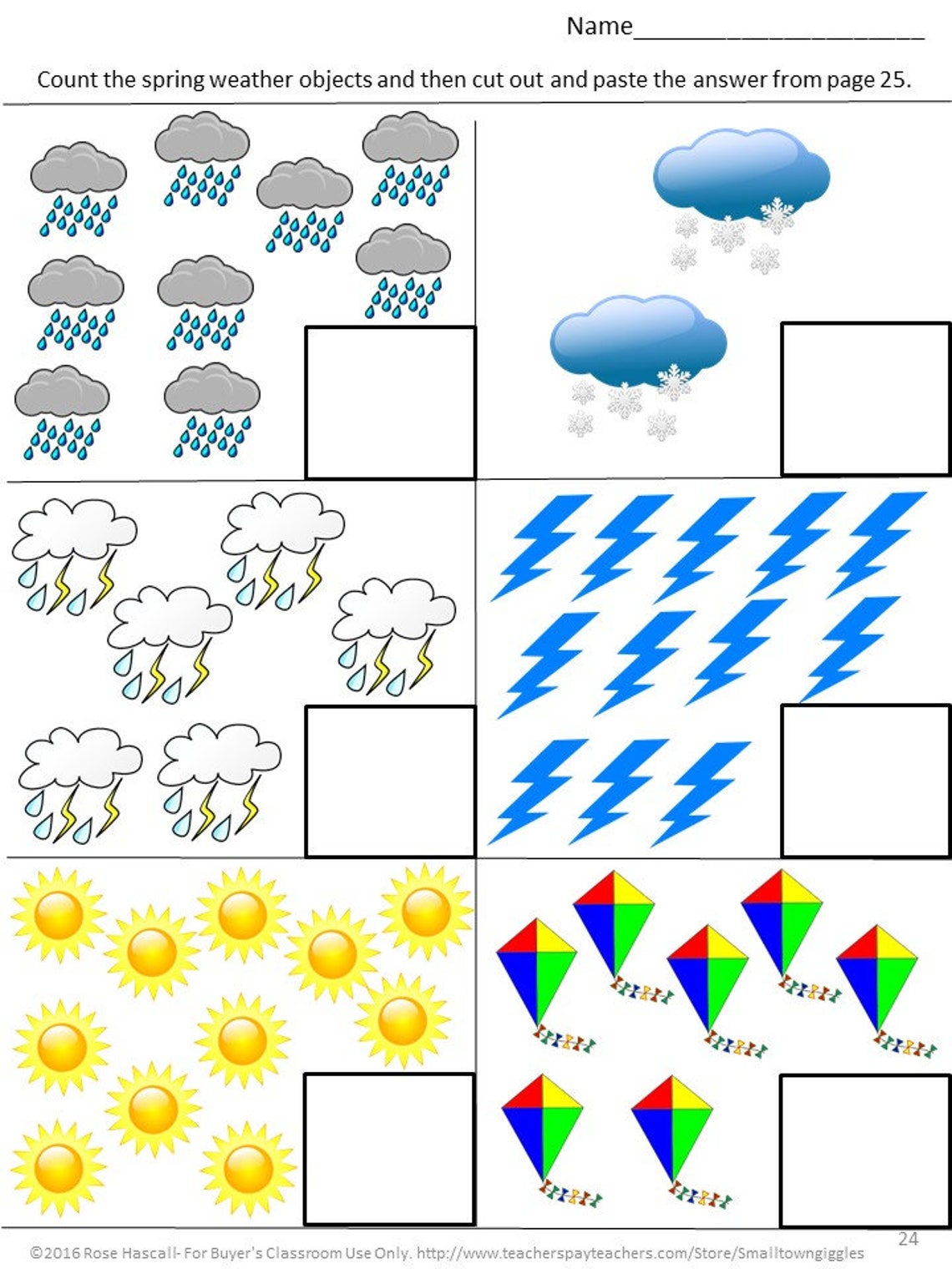 March Unit Math and Literacy Activities Cut and Paste Preschool ...