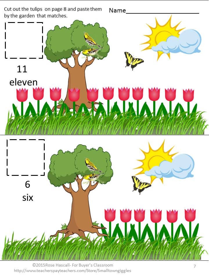 Spring Math Center Activity Counting the Tulips P-K K - Etsy UK