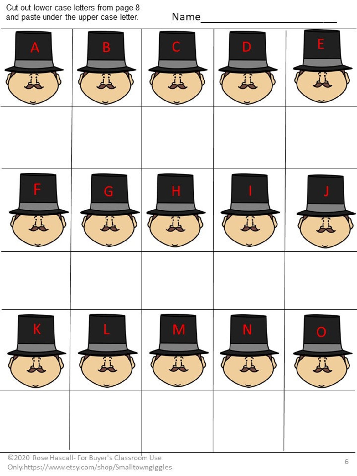Circus Math Literacy Cut and Paste Activities Fine Motor Digital ...