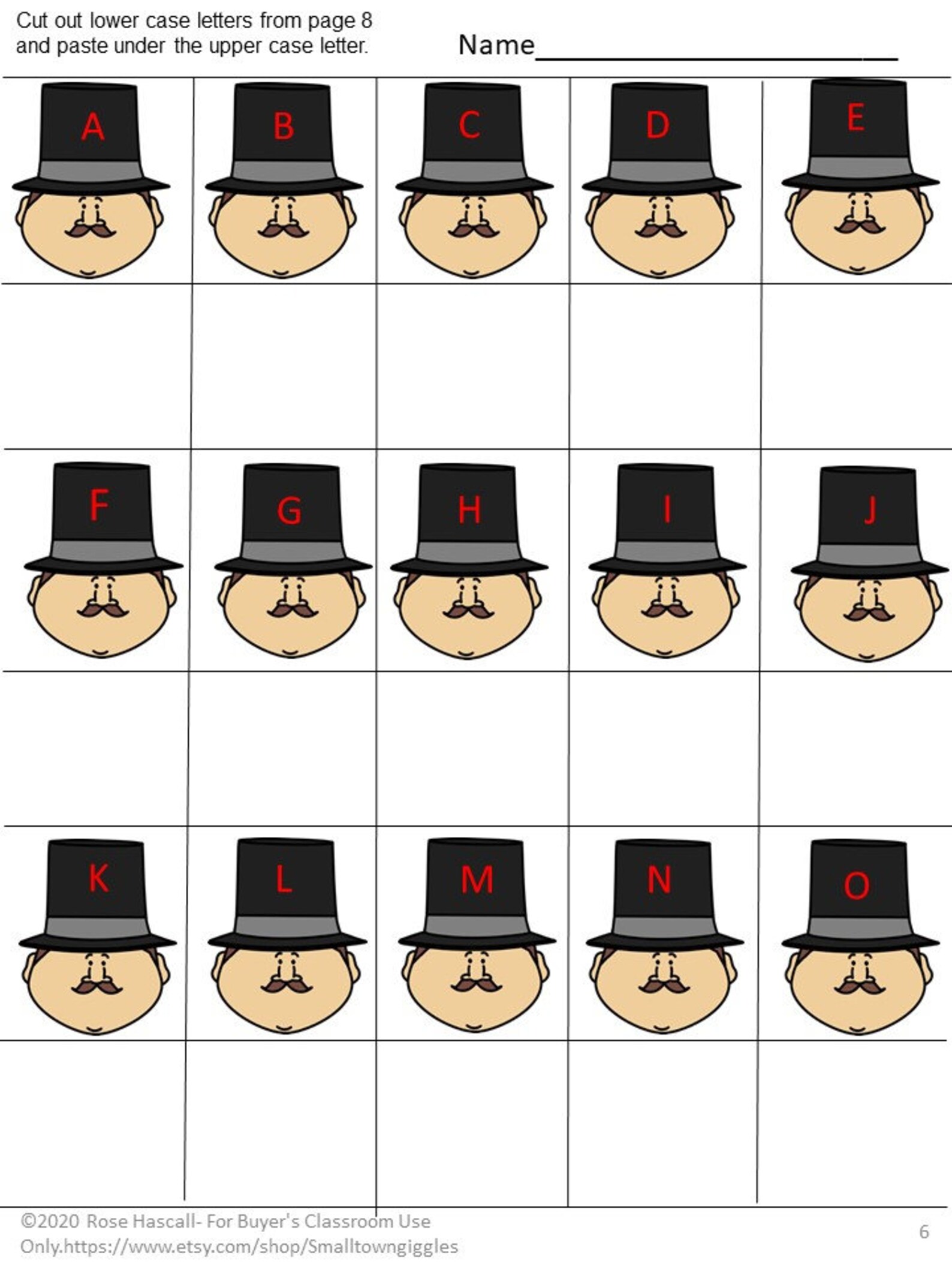 Circus Math Literacy Cut and Paste Activities Fine Motor Digital ...