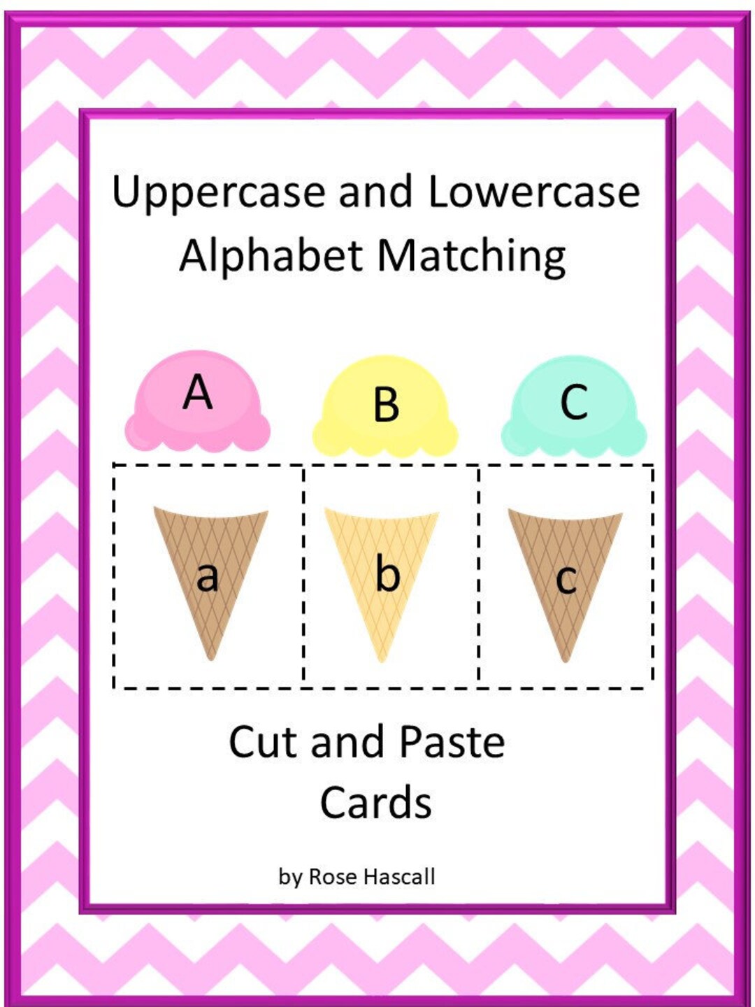 Alphabet Special Education, Matching Activities Ice Cream Themed Cut ...