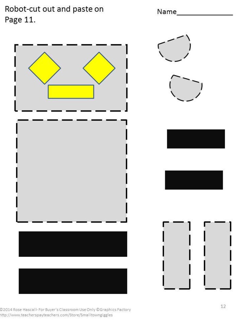 Shapes Set 2 Cut and Paste Shapes, Fine Motor Activities Special ...