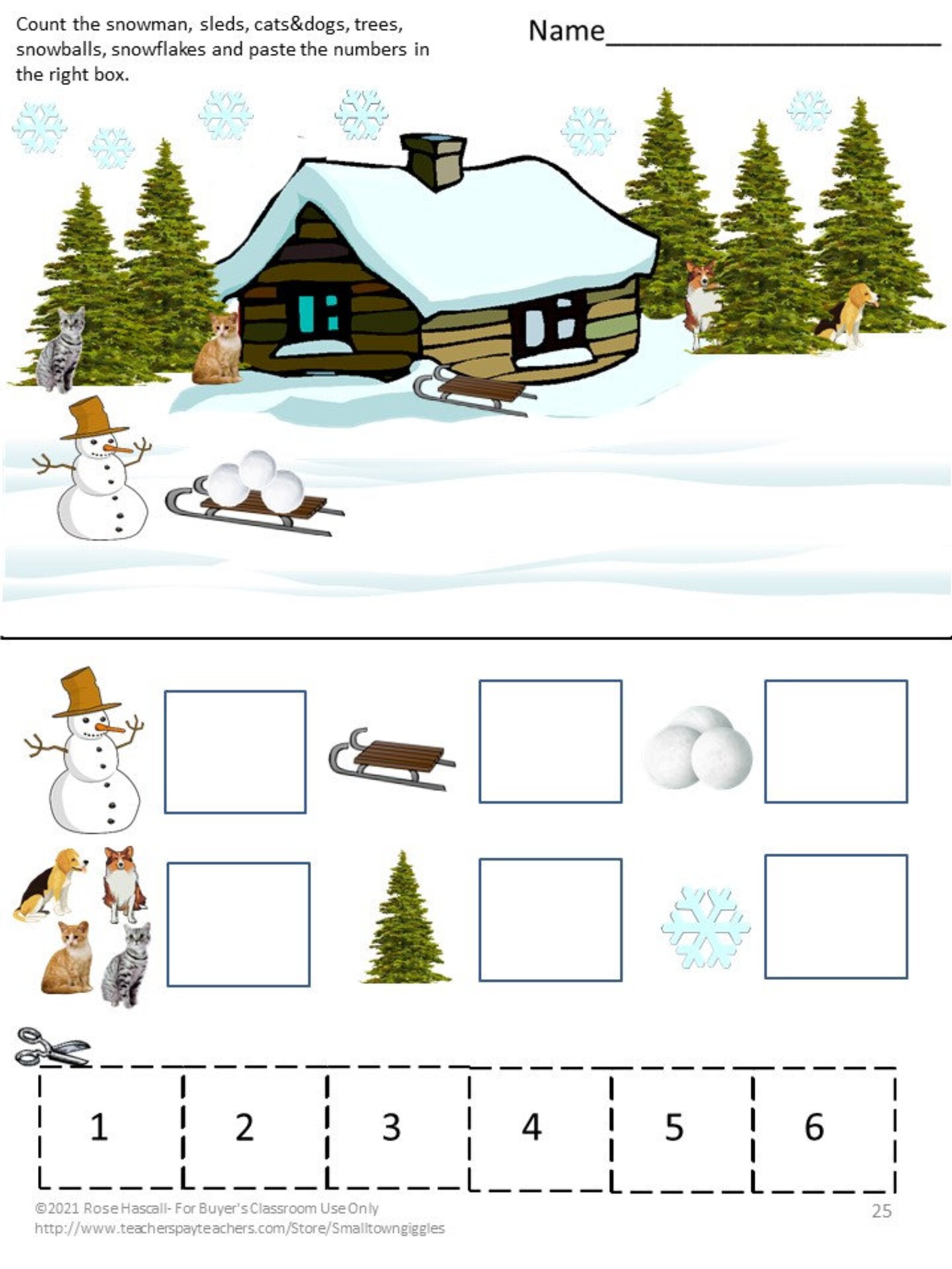 Collection of Fun Counting Worksheets. - Etsy