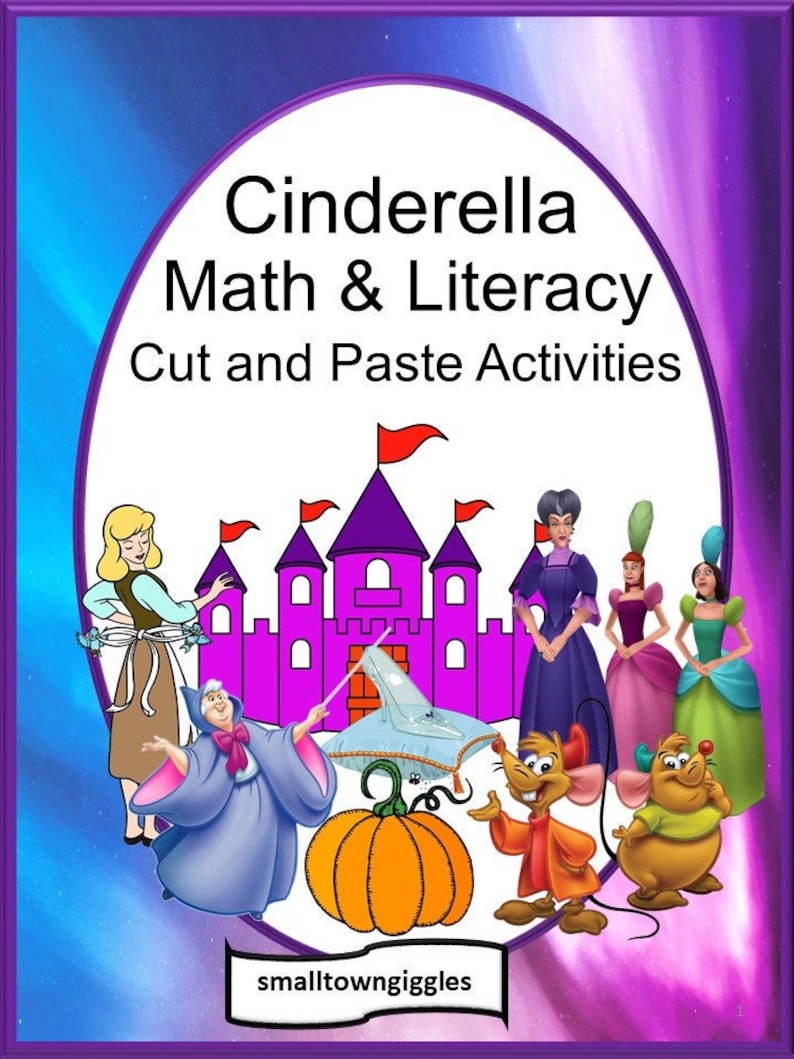 Distance Learning Cinderella Themed Worksheets Pre K K Special Education Etsy