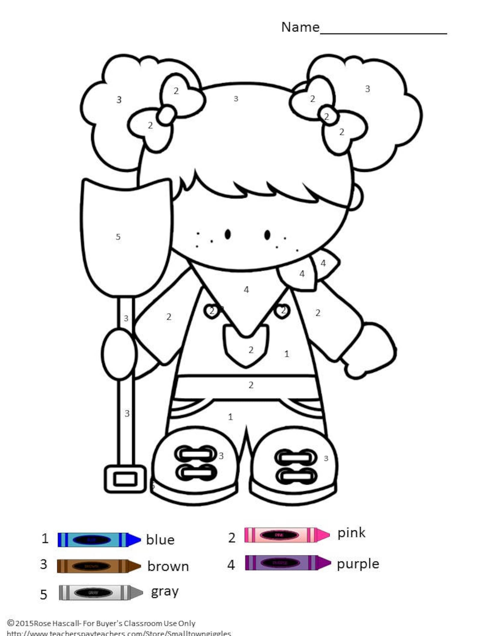 Farm Color by Number Coloring Pages, Fine Motor Skills, Math, Color ...