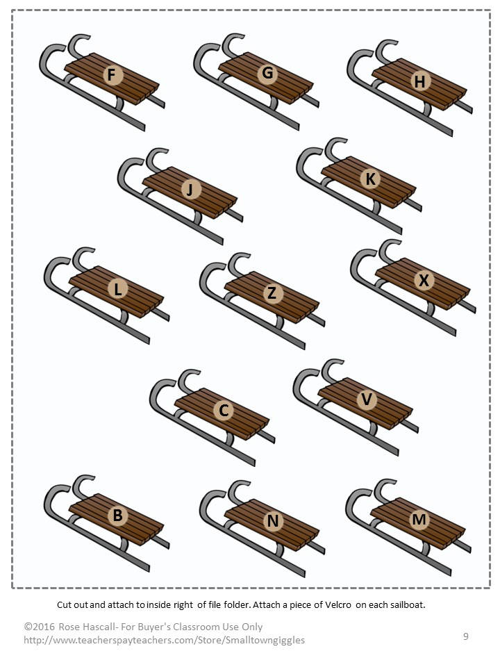 Winter Sports Fine Motor Math & Literacy Folder Games Kindergarten ...