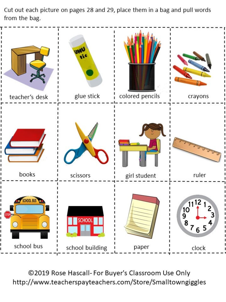 Back to School Bingo Game for Beginning of the Year Activities ...