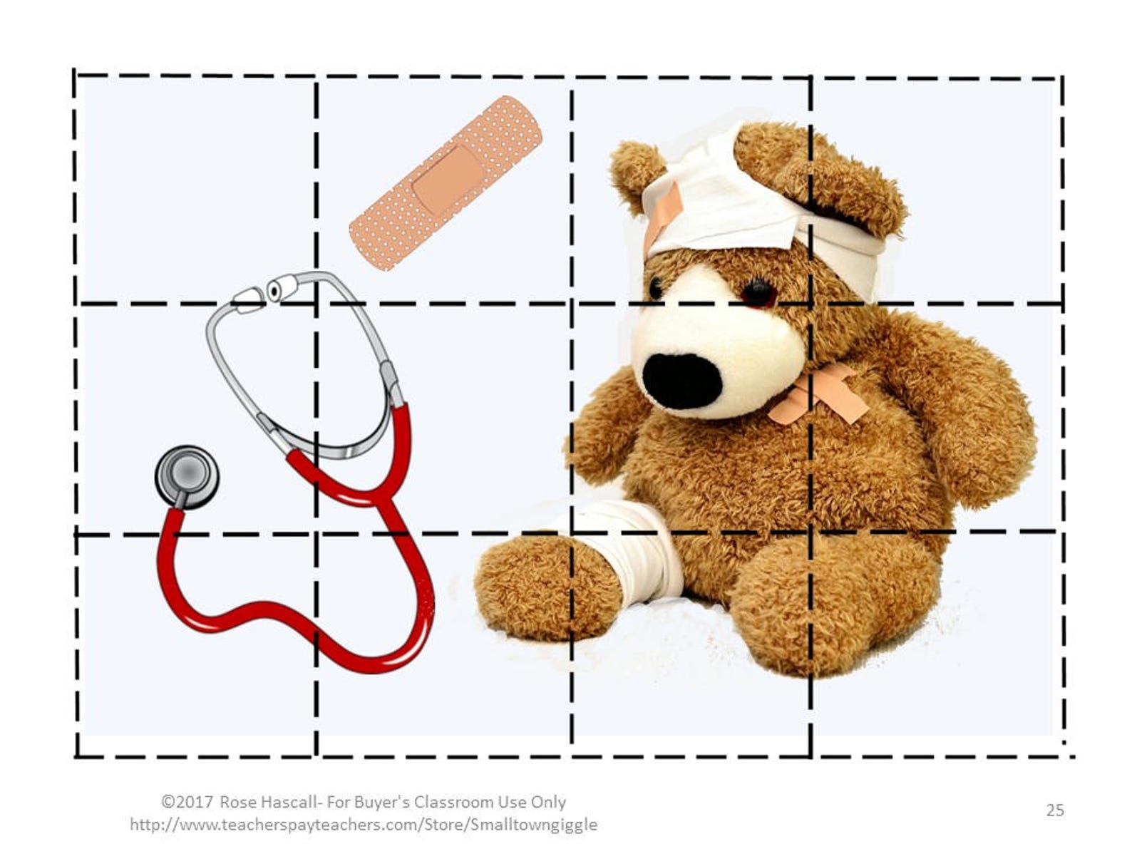 Teddy Bear Cut and Paste Puzzles Preschool Kindergarten Special ...