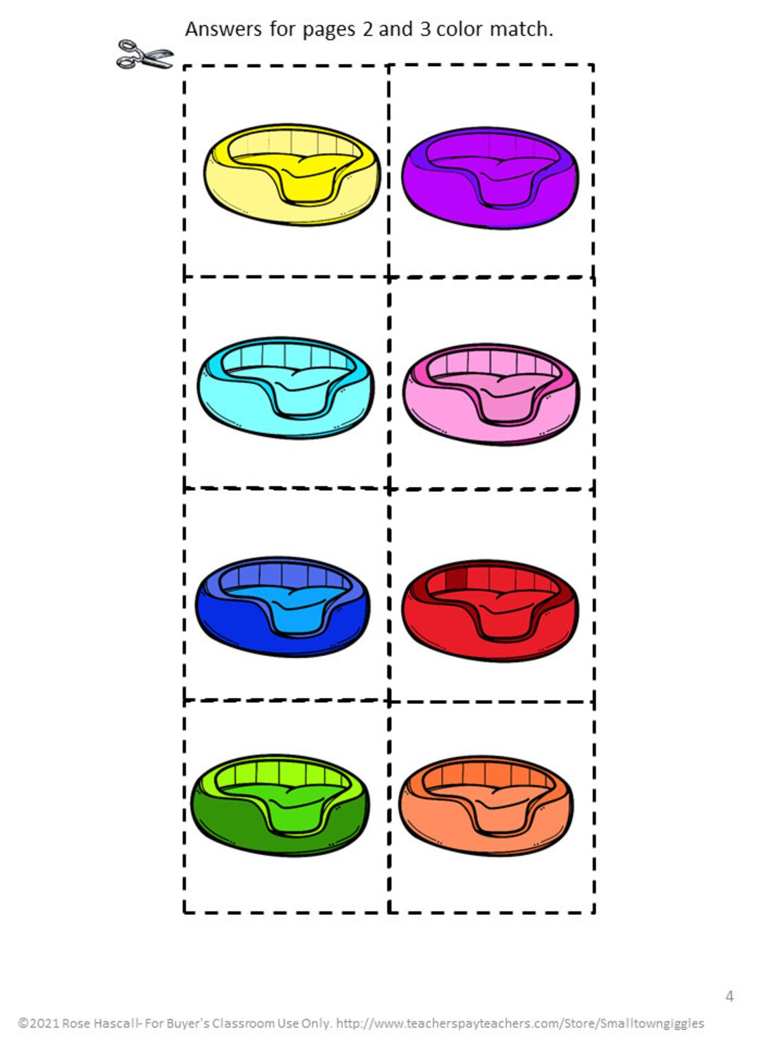 Pets Cut and Paste Digital Download Pre-k, K, Special Education, Autism ...