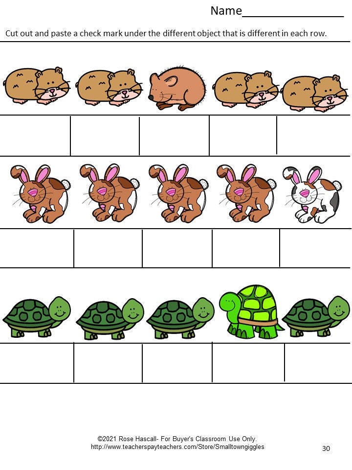 Pets Cut and Paste Digital Download Pre-k, K, Special Education, Autism ...