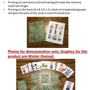 Winter Fun Memory Matching Game Fine Motor Skills Special Education ...