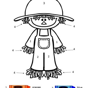 Fall Color by Number Math Center Kindergarten Special Education Autism ...