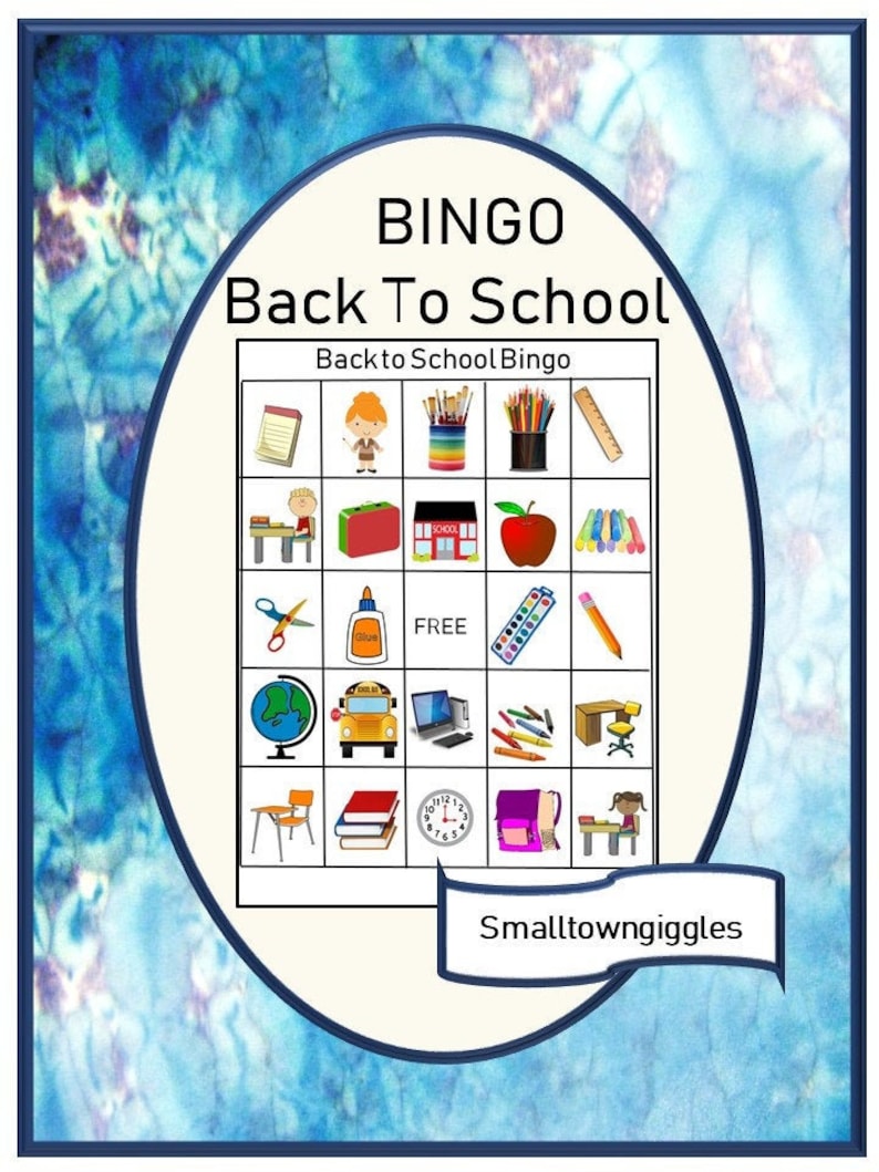 Back to School Bingo Game for Beginning of the Year Activities ...