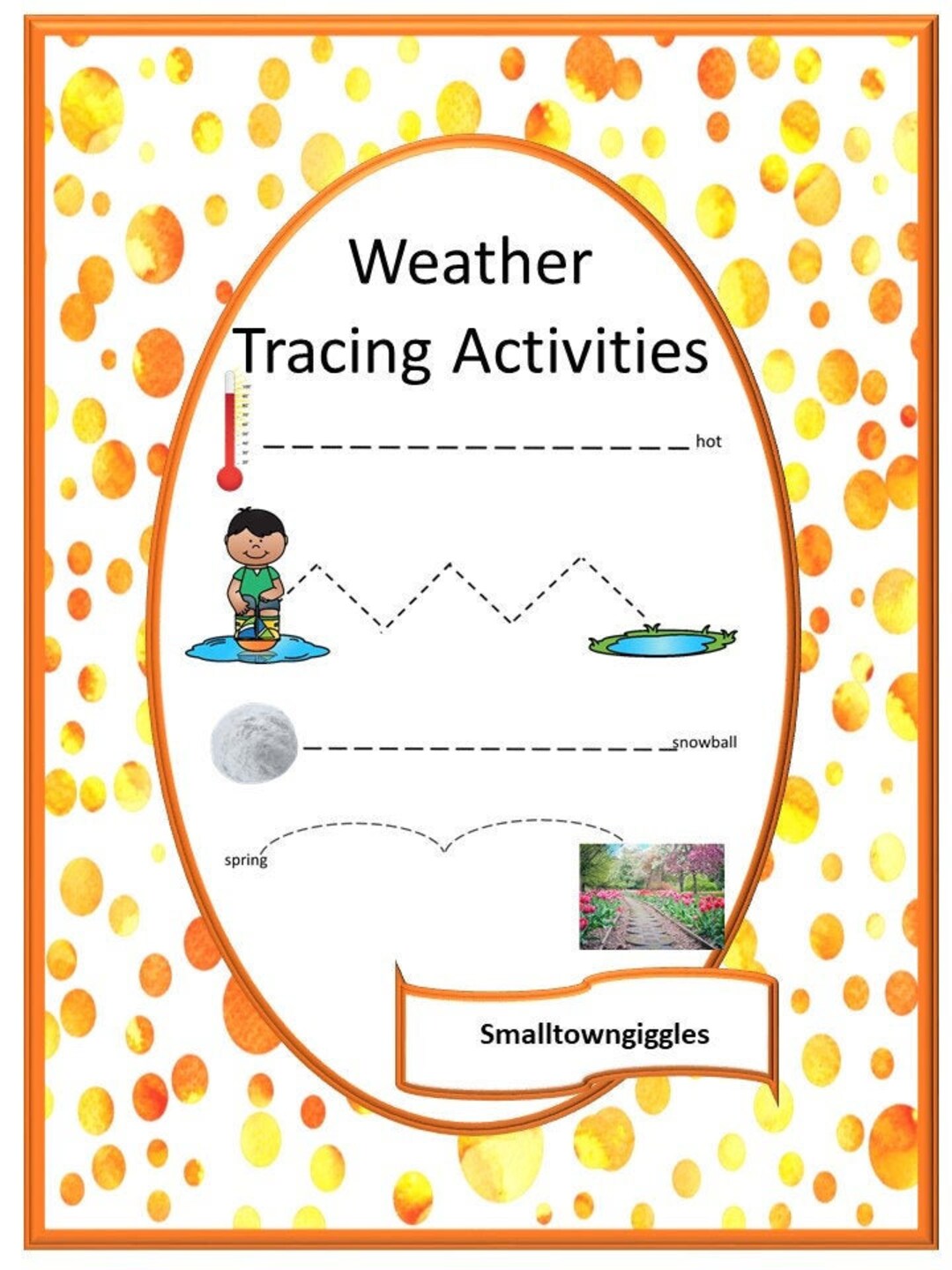 Weather Tracing Activities Long Distance Learning Fine Motor Skills PK ...