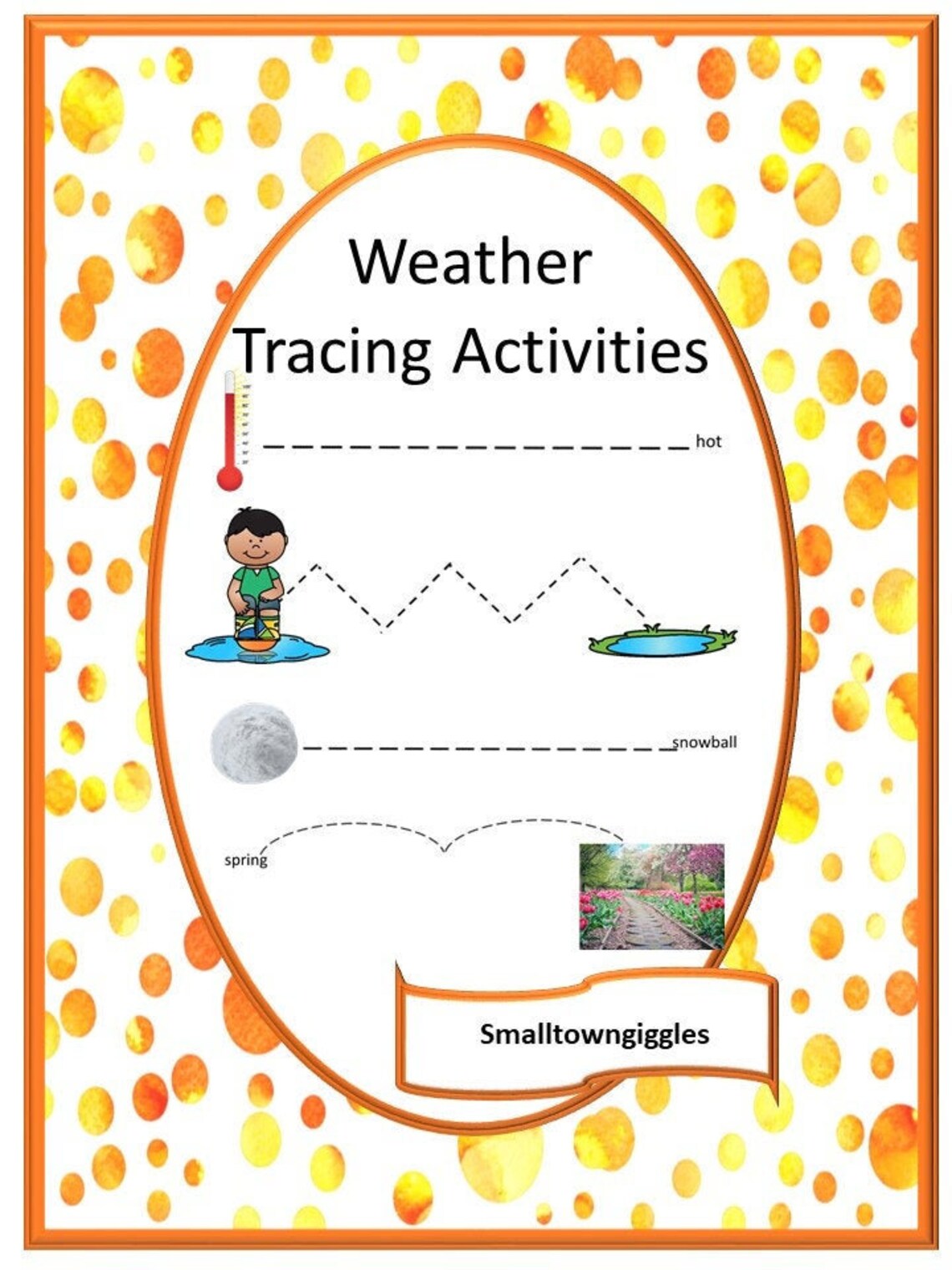 Weather Tracing Activities Long Distance Learning Fine Motor Skills PK ...