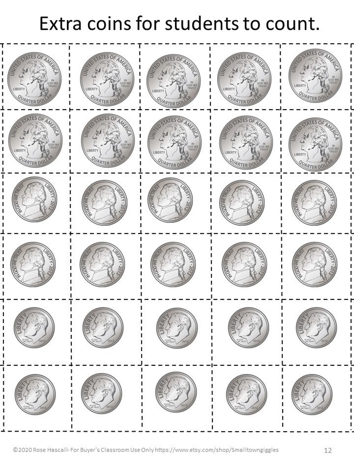 Coins Money Activities Counting Coins Identifying Coins Special ...