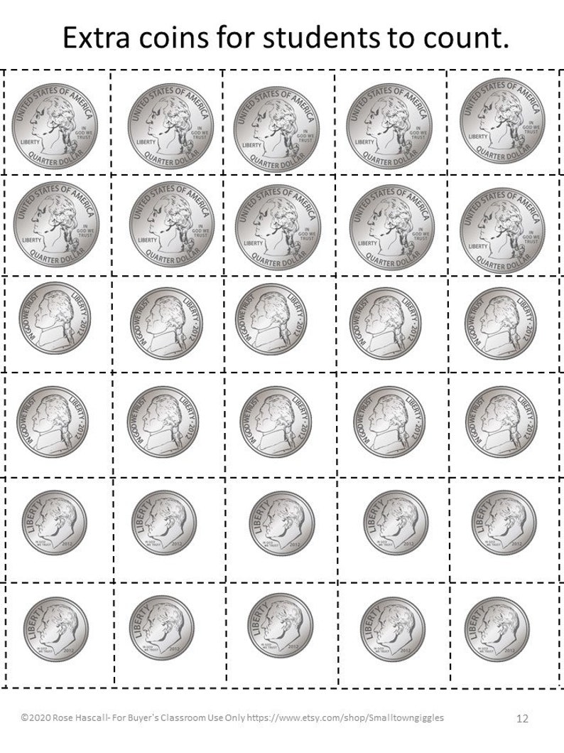 Coins Money Activities Counting Coins Identifying Coins Special ...