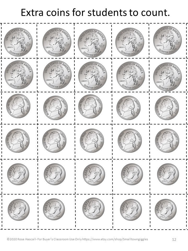 Coins Money Activities Counting Coins Identifying Coins Special ...
