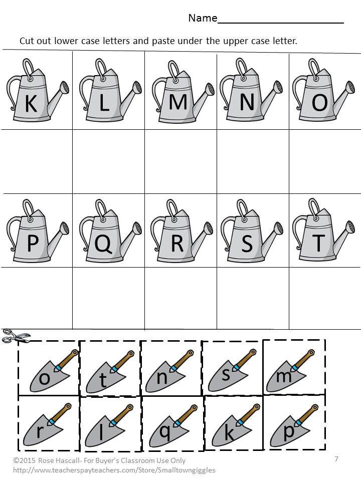 Planting a Vegetable Garden Math Literacy Cut Paste Packet P-K, K ...