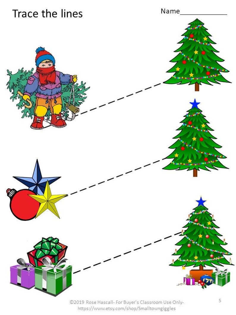 Christmas Printable,tracing Activities,tracing Lines,fine Motor Skills ...
