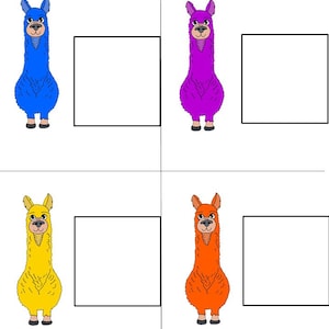 Llamas No Prep Cut and Paste Math Literacy Activities P-K, K, Special ...