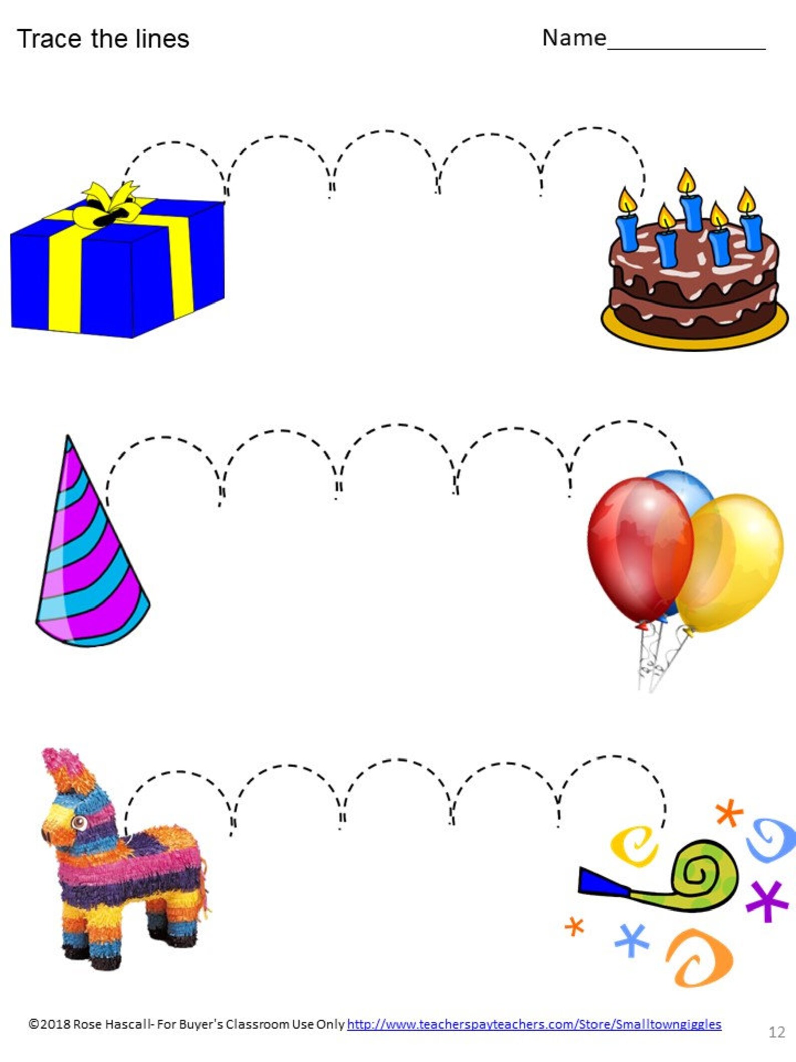 Summer Fun Tracing Activities Digital Download, Printable Worksheets ...