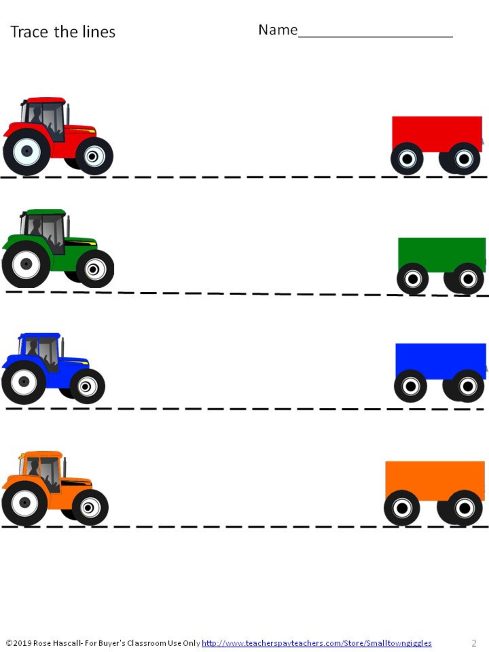 Farm Math and Literacy Tracing Activities, Fine Motor Skills, Math ...