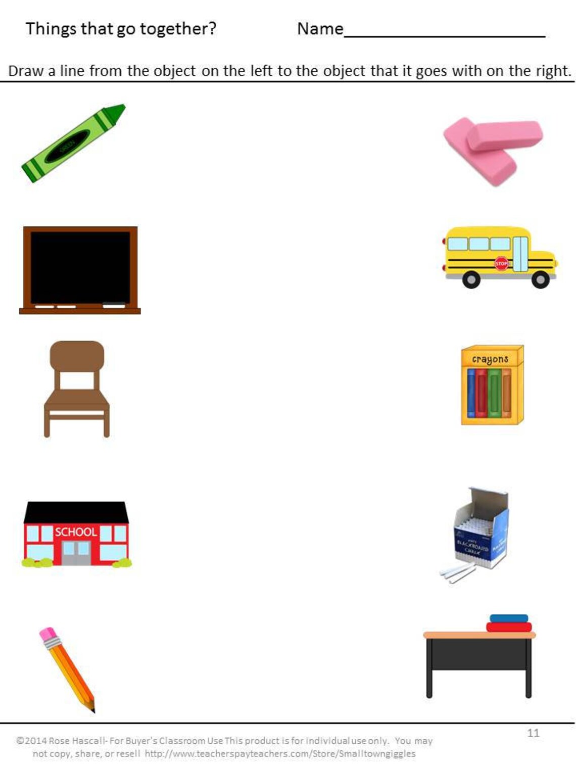 Big, Small, Short, Tall and More, NO PREP Math Center Worksheets ...