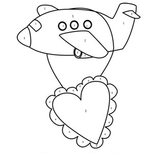 Valentine's Day Color by Number, Coloring Pages, Fine Motor Skill ...