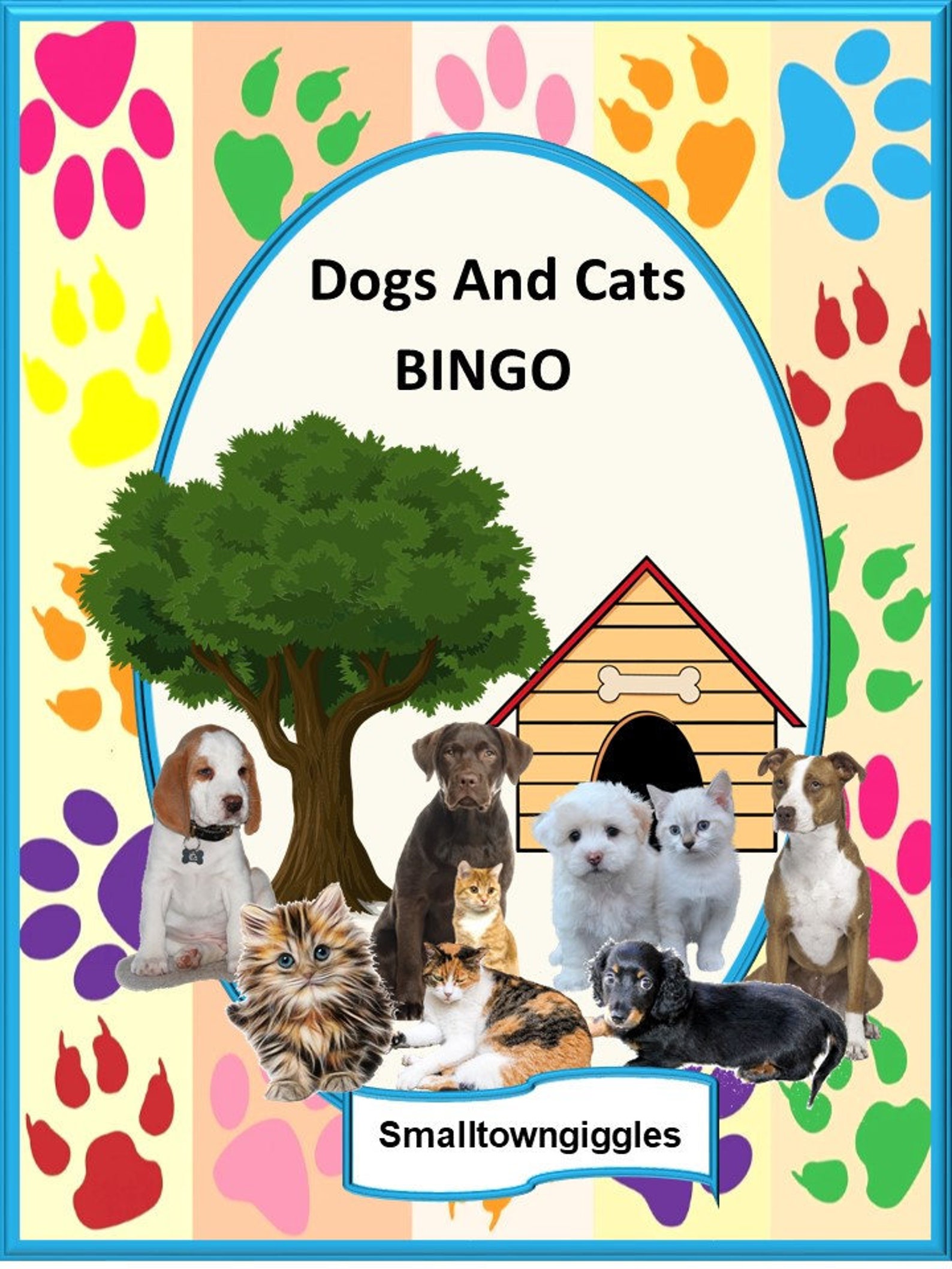 Dogs Cats Bingo Games, Distance Learning, Digital Download Printable ...