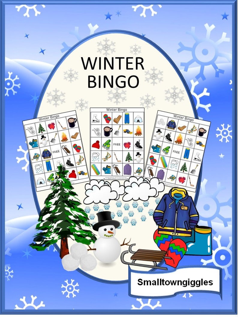 Winter Bingo Games, Fine Motor Skill Activities, P-K,K, Special ...
