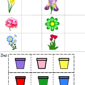 Color Matching, Cut and Paste Activities, Special Education Autism ...