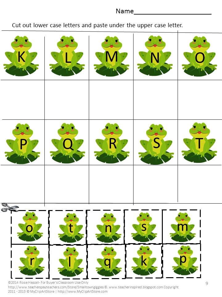 Spring Fun Down at the Pond Cut and Paste Math and Literacy Printable ...