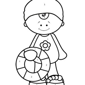 Beach Fun Summer Color by Number Fine Motor Activities, Preschool ...