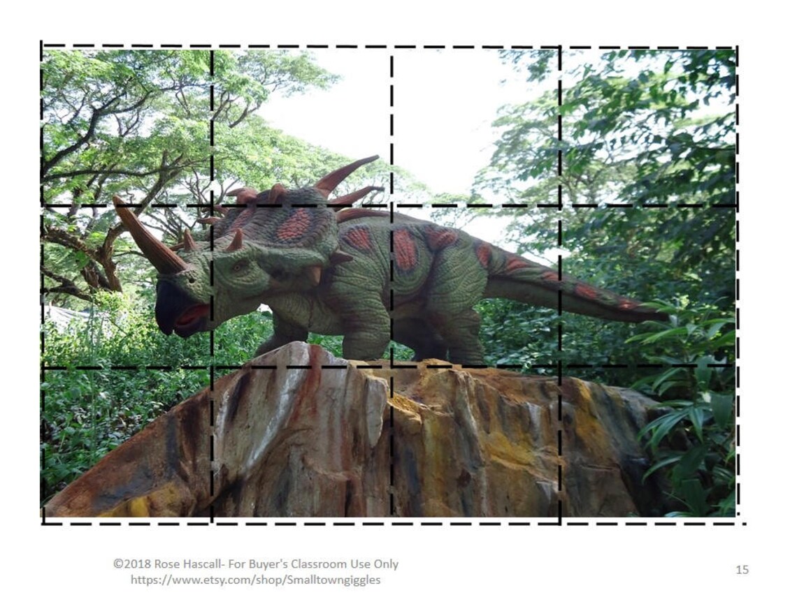 Dinosaur Realistic Photos Cut and Paste Puzzles T-rex Pre-k. - Etsy